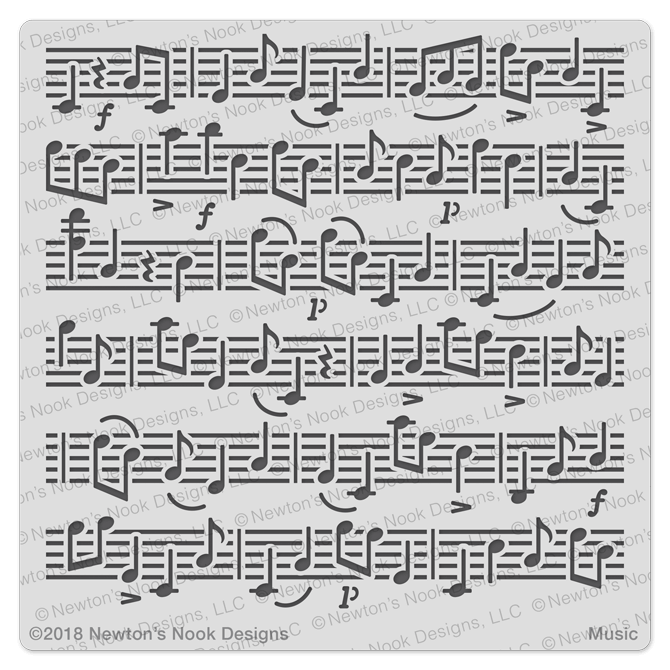 Music Stencil - Newton's Nook Designs
