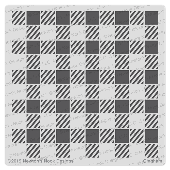 Gingham Stencil - Newton's Nook Designs