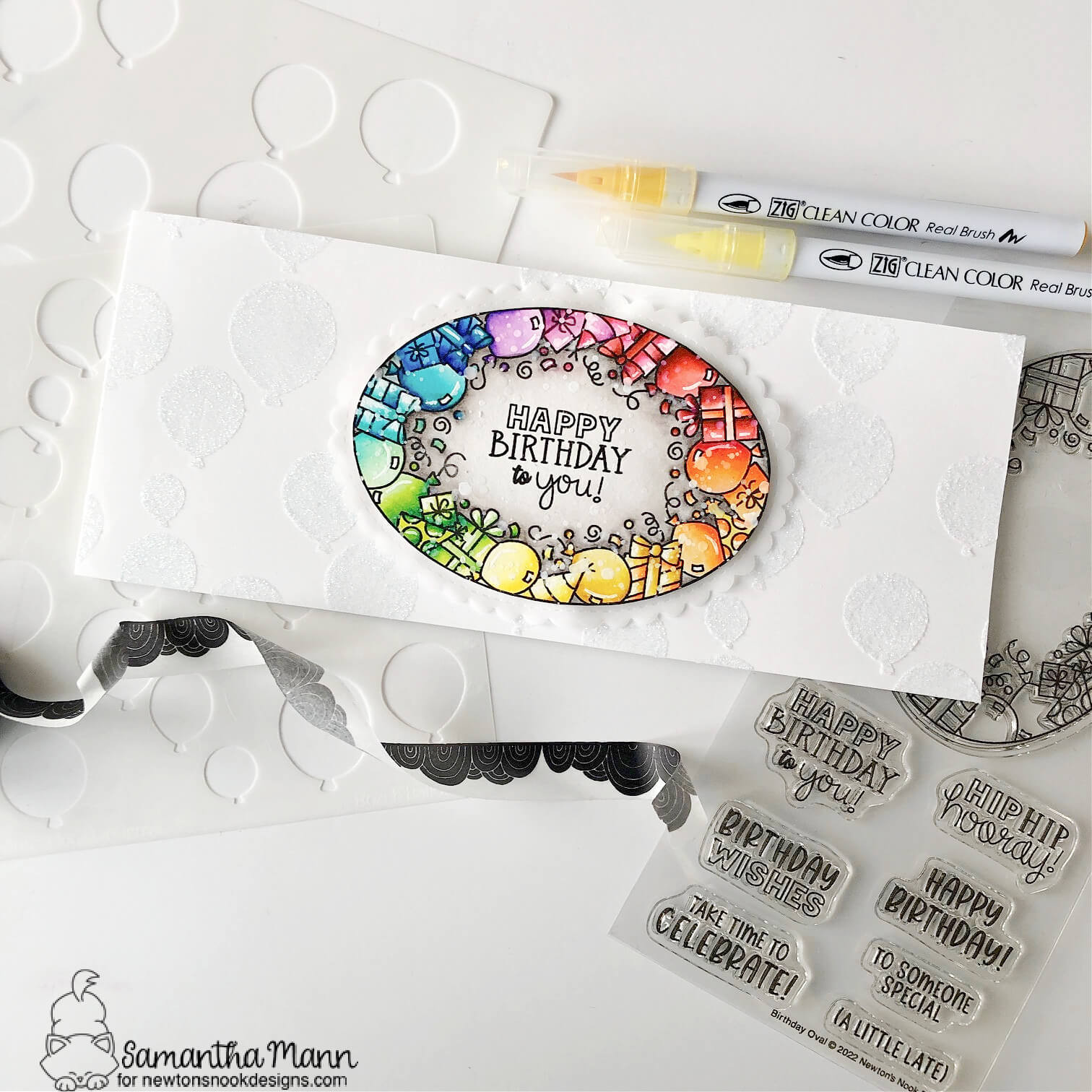 Birthday Oval - Newton's Nook Designs