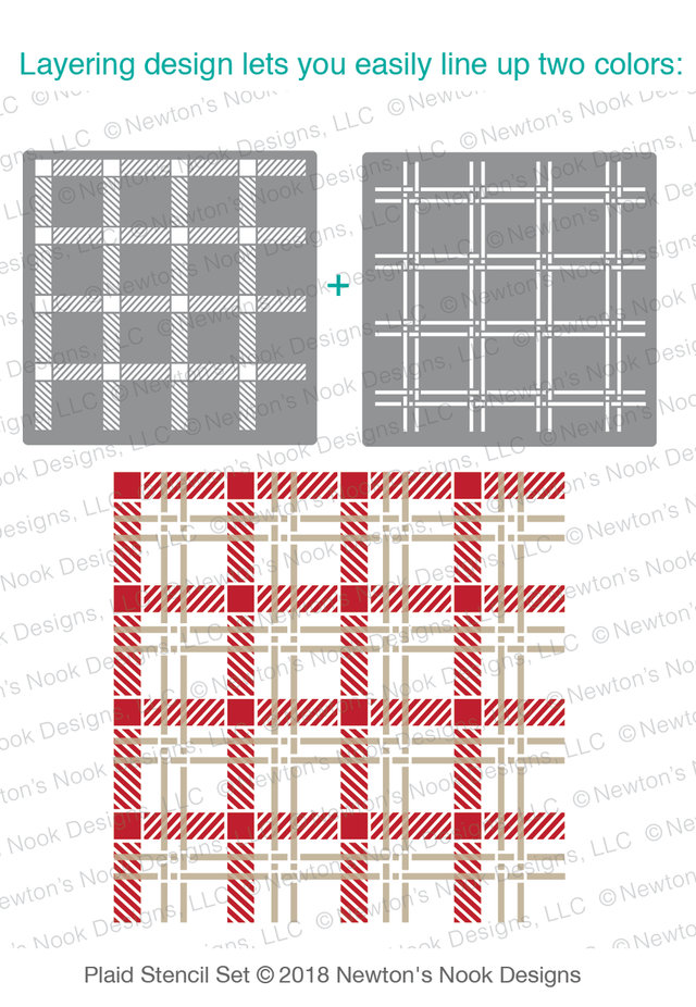 Plaid Stencil Set - Newton's Nook Designs