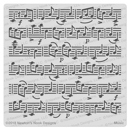 Music Stencil - Newton's Nook Designs