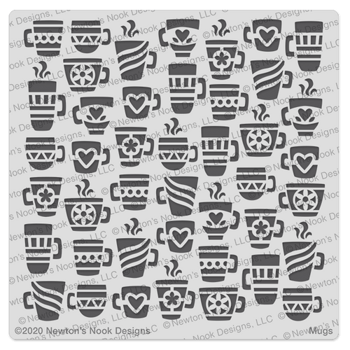 Mugs Stencil - Newton's Nook Designs