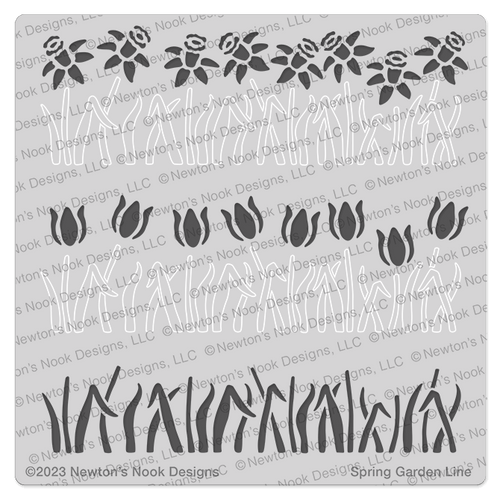 Spring Garden Line Stencil - Newton's Nook Designs
