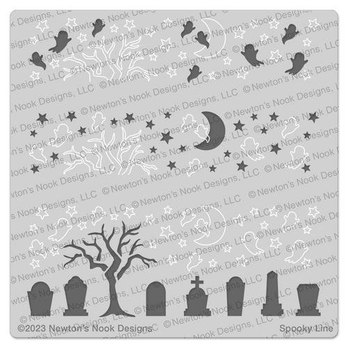 Spooky Line Stencil - Newton's Nook Designs