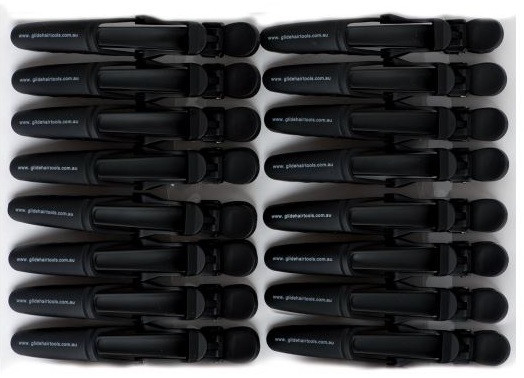 Glide Rubberized Gorilla Clips 16 Pack with Free Glide Curved Brush ...