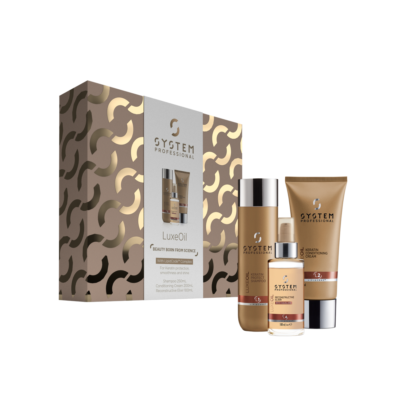 Wella System Professional LuxeOil Trio Keratin Protection & Shine Pack ...
