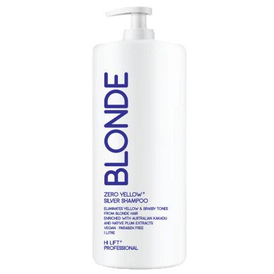 Hi Lift Blonde Zero Yellow Silver Shampoo 1 Litre - Belleza
