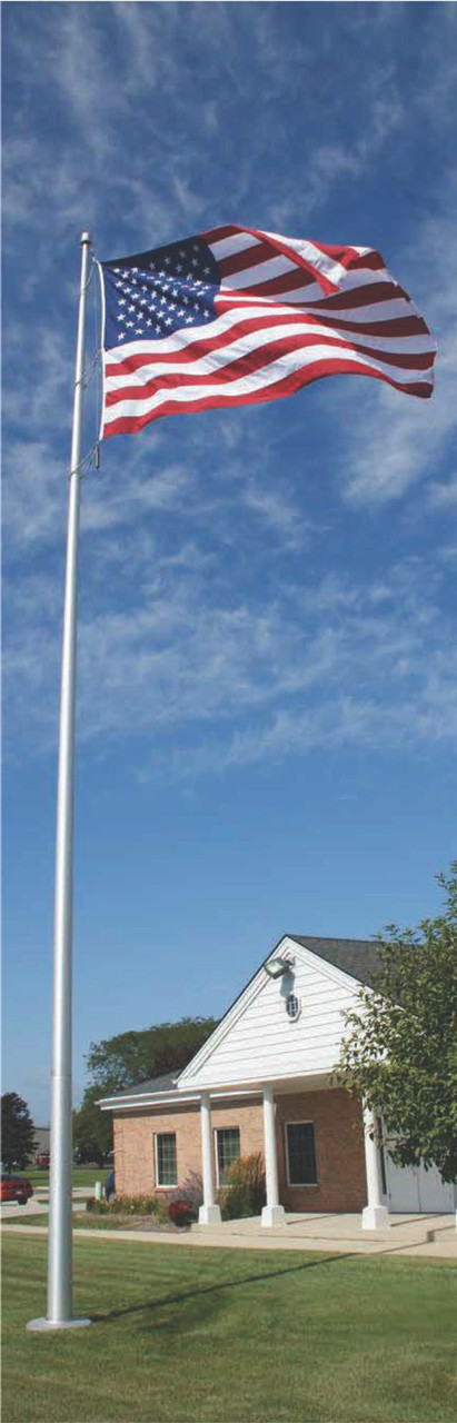 Bennington Commercial Flagpole - 50' - Internal Halyard