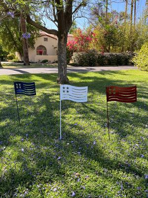 Metal Garden Flag set
