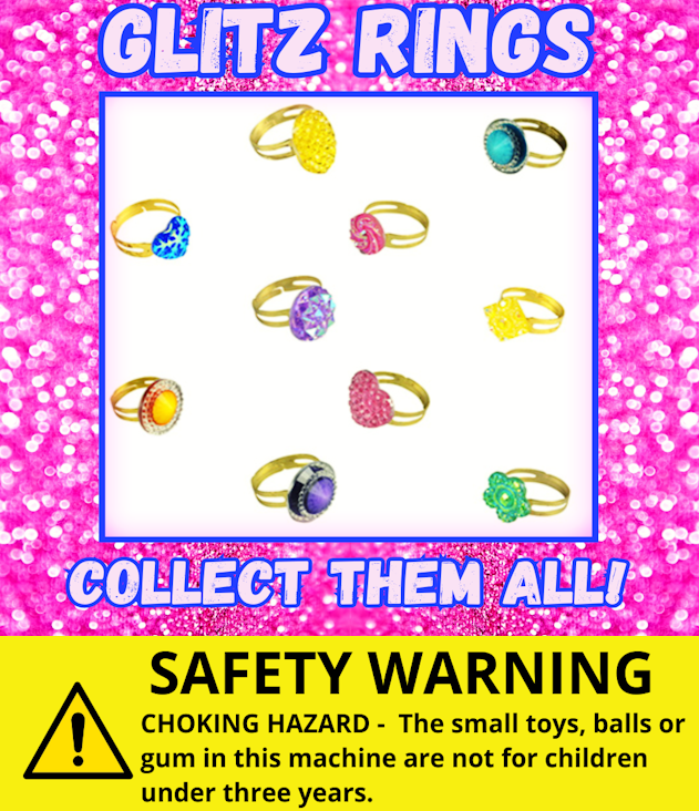 Glitz Rings - All Adjustable Header Card - Treasure Tower Rewards ...