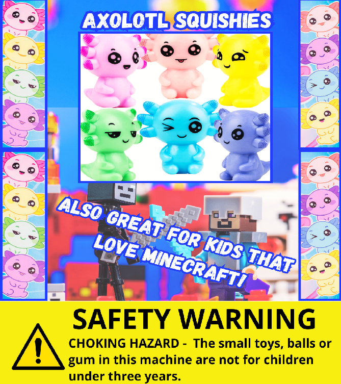 Axolotl Squishies Header Card Only - Treasure Tower Rewards Canada Ltd.