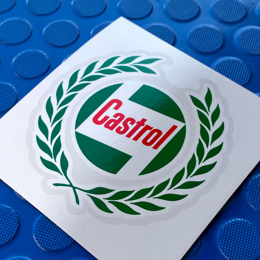 Castrol Oil Wreath Style Waterslide Transfer Decal 1958-1968, and 1968-2002