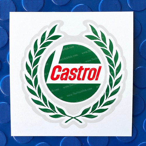 Castrol Oil Wreath Style Waterslide Transfer Decal 1958-1968, and 1968-2002