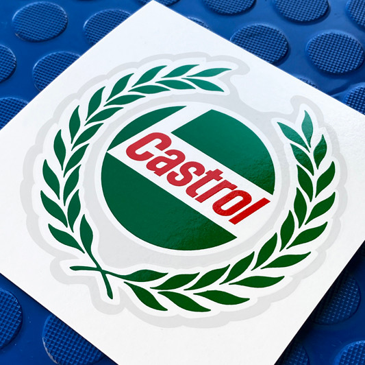 Castrol Oil Wreath Style Waterslide Transfer Decal 1958-1968, and 1968-2002