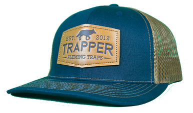 Trapper Patch Hat - Navy/Caramel