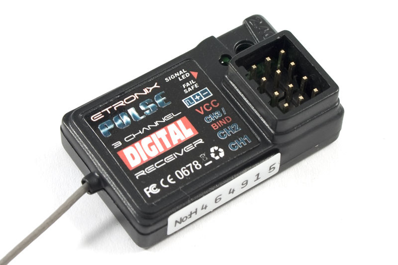 Etronix Pulse GFSK 3CH 2.4GHz Receiver | Reliable RC Control
