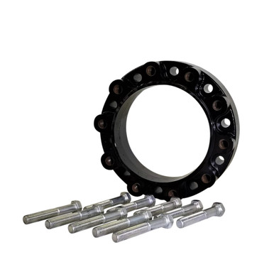 5" 10 Bolt Hub Extension 22mm Thread w/Hardware Pkg - Black - Ag Wheel ...