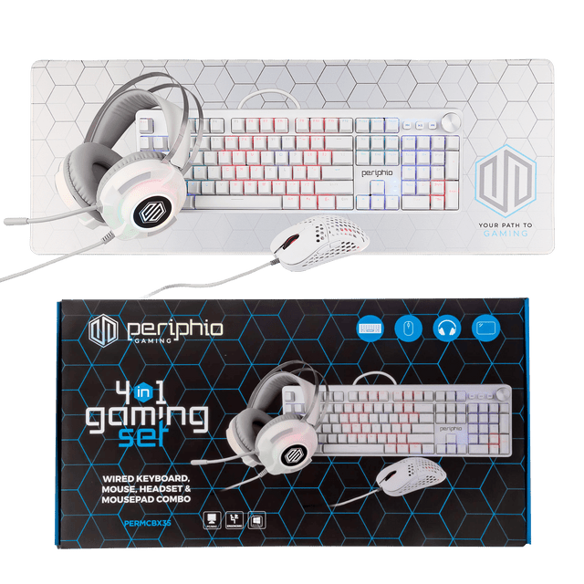 Gaming Keyboard and Mouse Combo | 4-in-1 PC Gaming Kit | Mechanical ...