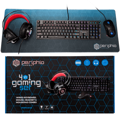 Gaming Keyboard and Mouse Combo | 4-in-1 PC Gaming Kit | Mechanical ...