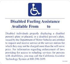 PID-1138 - Disabled Fueling Assistance Decal 6" x 6.25"