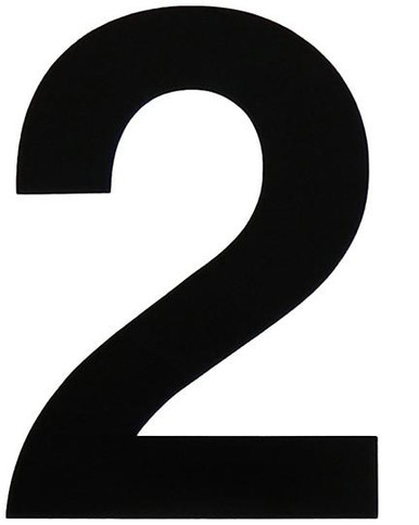 VL-4-2 - 4" Black Vinyl Number 2