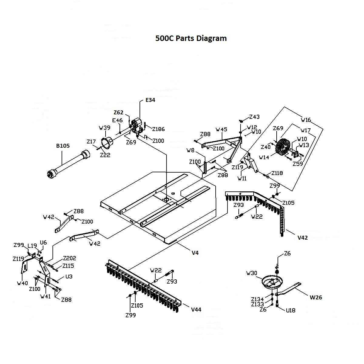 500C Parts Diagram - HOWSE Implement
