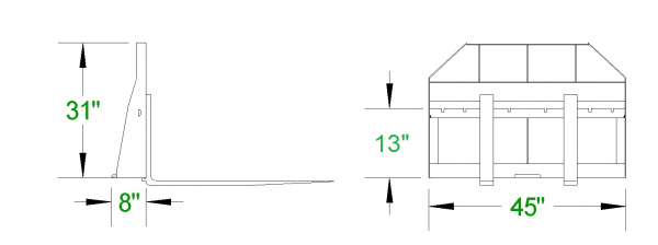 Sub-Compact Pallet Forks & Frame