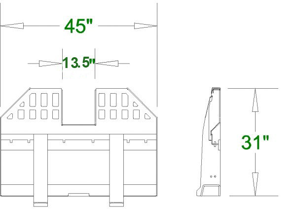 Heavy Duty Walk Through Pallet Forks & Frame