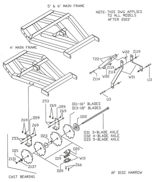 RTC62 Parts Diagram - HOWSE Implement