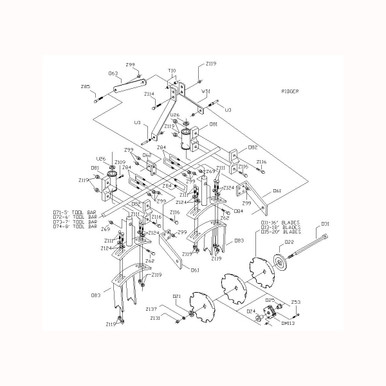 RTBC16 Ridger Parts Diagram - HOWSE Implement