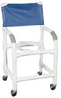 PVC Shower Commode Chair, Standard 18”