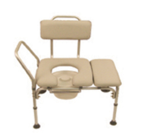 Padded Transfer Bench with Commode Opening