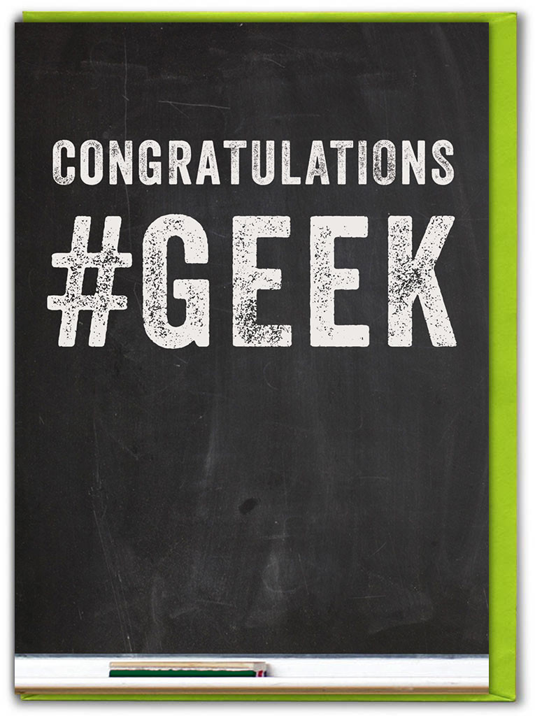 Funny Exams Congratulations Card - Geek By Brainbox Candy ...