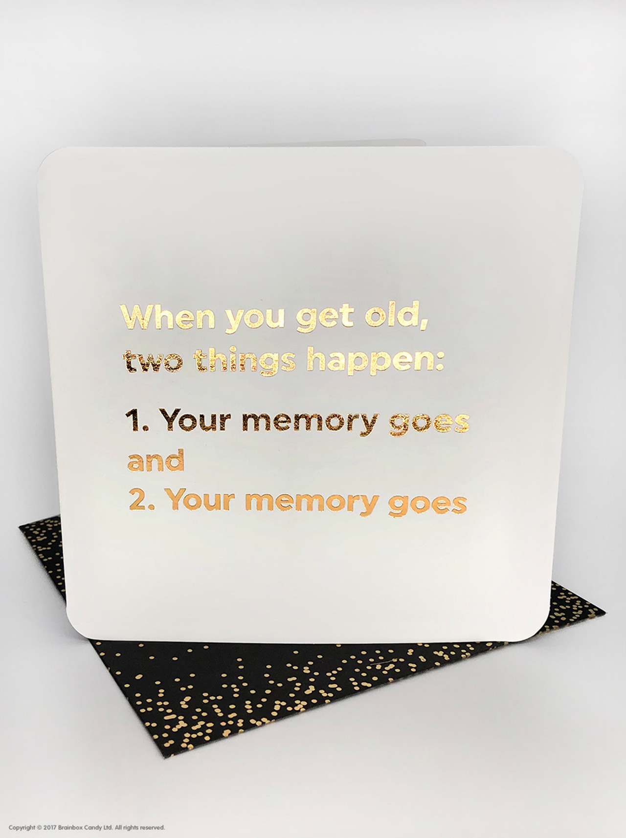 Funny Birthday Card Gold Foiled Get Old By Brainbox Candy