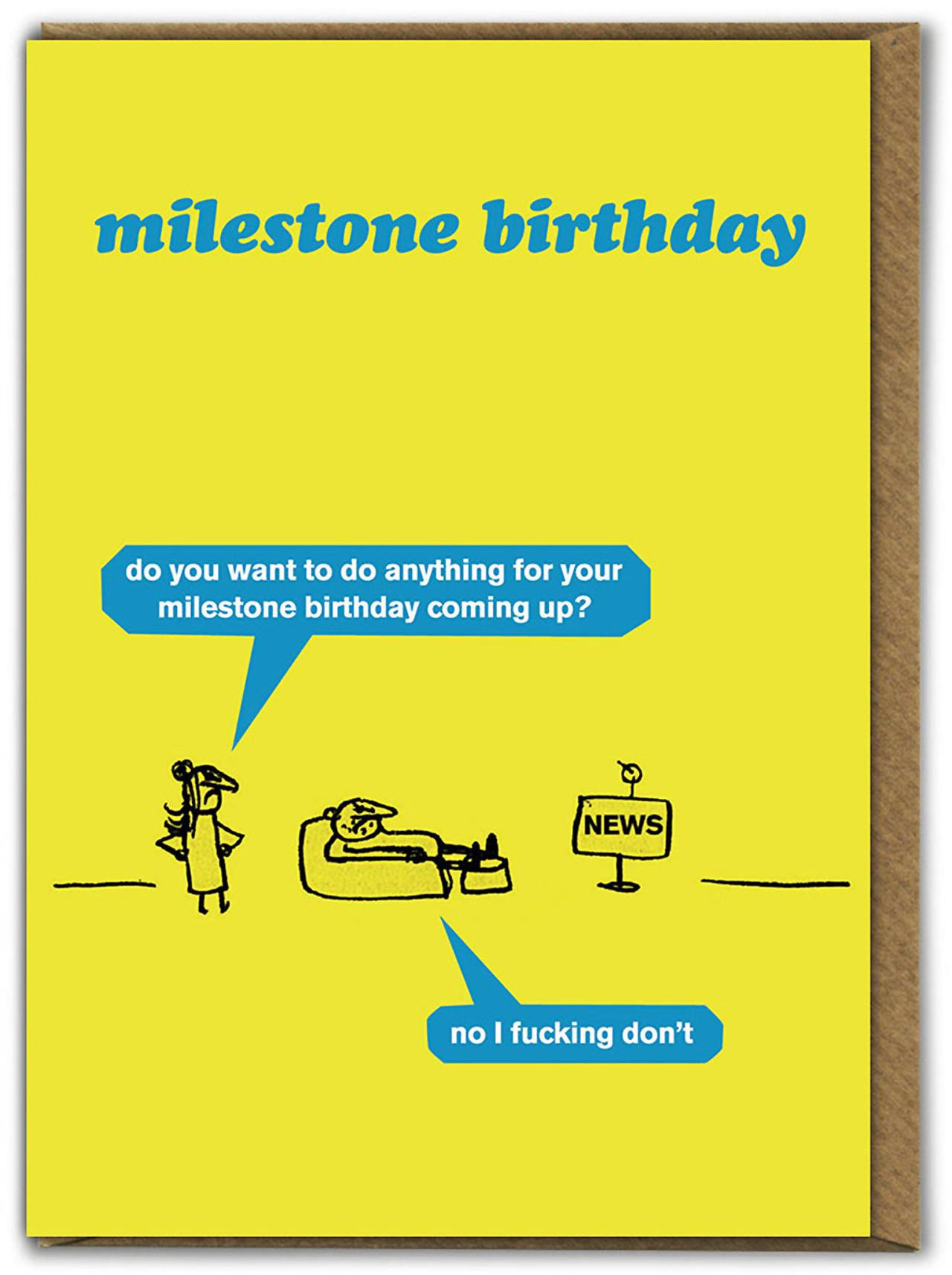 Rude Birthday Card Milestone By Modern Toss | brainboxcandy.com