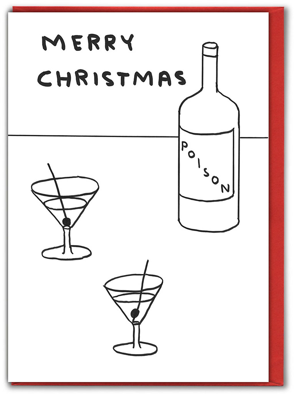 Funny Christmas Card - Xmas Poison By David Shrigley | brainboxcandy.com