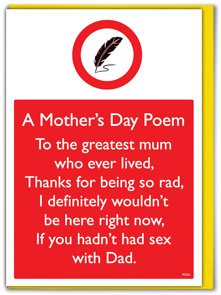 Funny Mother's Day Card Poem By Brainbox Candy | brainboxcandy.com
