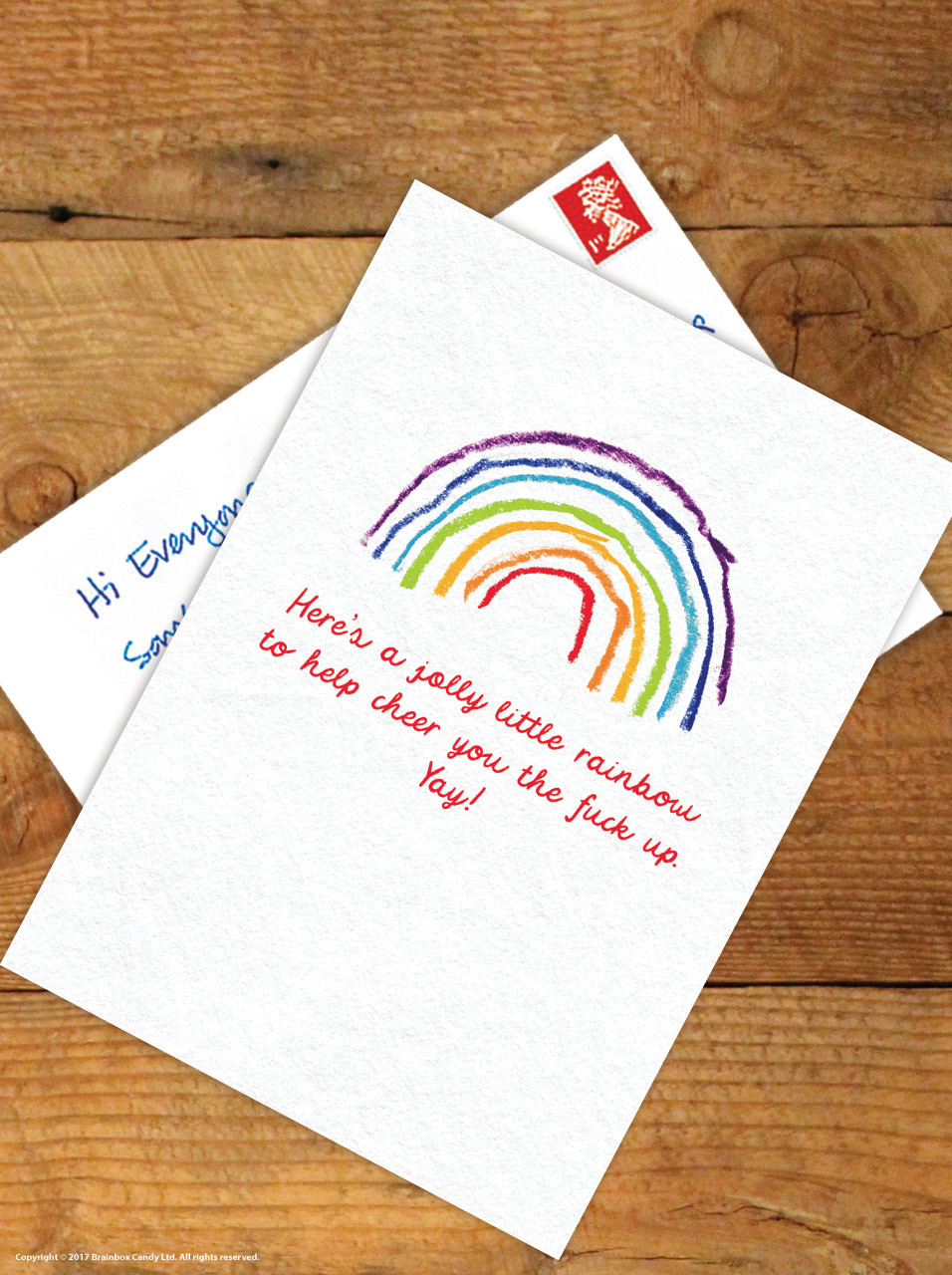 Rude Postcard Cheer The F Up By Brainbox Candy | brainboxcandy.com
