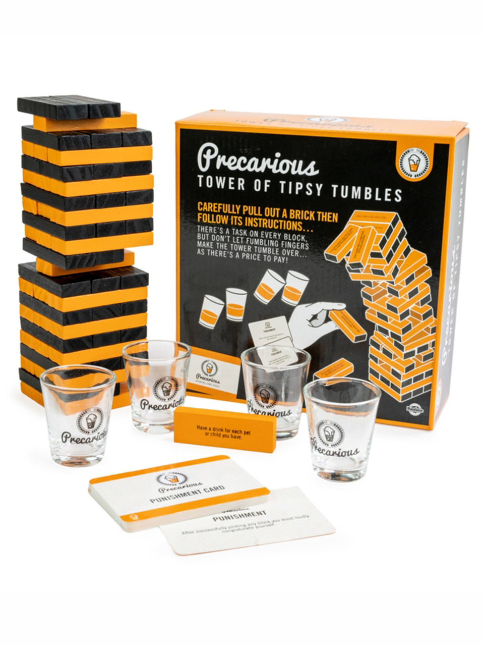 Funny Games - Precarious Tower of Tipsy Tumbles Drinking Game By Spencer and Fleetwood | brainboxcandy.com funny-games-precarious-tower-of-tipsy-tumbles-drinking-game-by-spencer-and-fleetwood-brainboxcandy-com