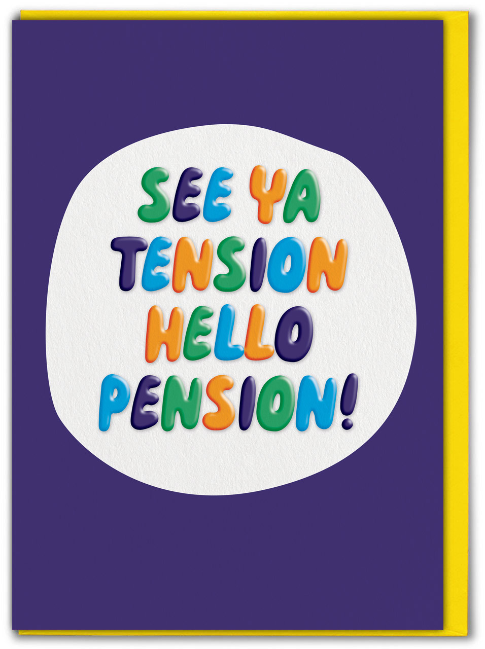 Funny Embossed Retirement Card - See Ya Tension By Brainbox Candy ...