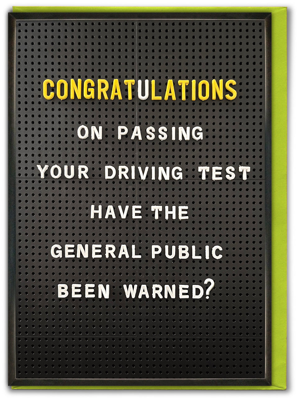 Funny Driving Test Congratulations Card General Public By Brainbox