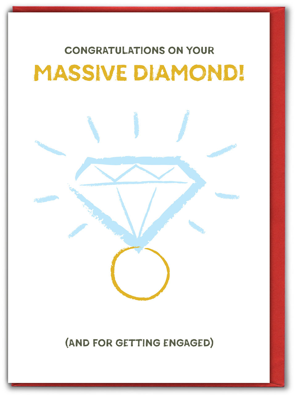 Funny Engagement Card - Congratulations Massive Diamond By Brainbox ...