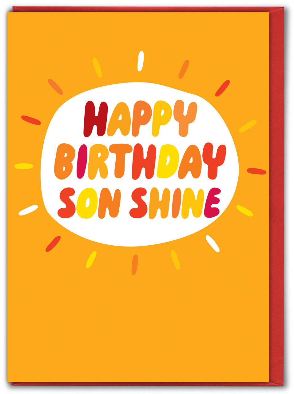 Funny Son Birthday Card Son Shine By Brainbox Candy