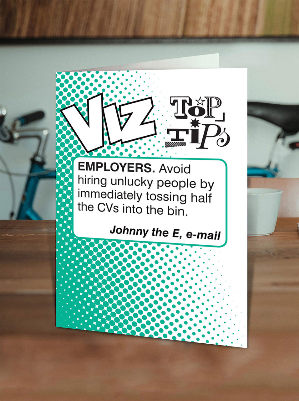 Employers Viz Top Tips Funny Birthday Card - brainboxcandy.com
