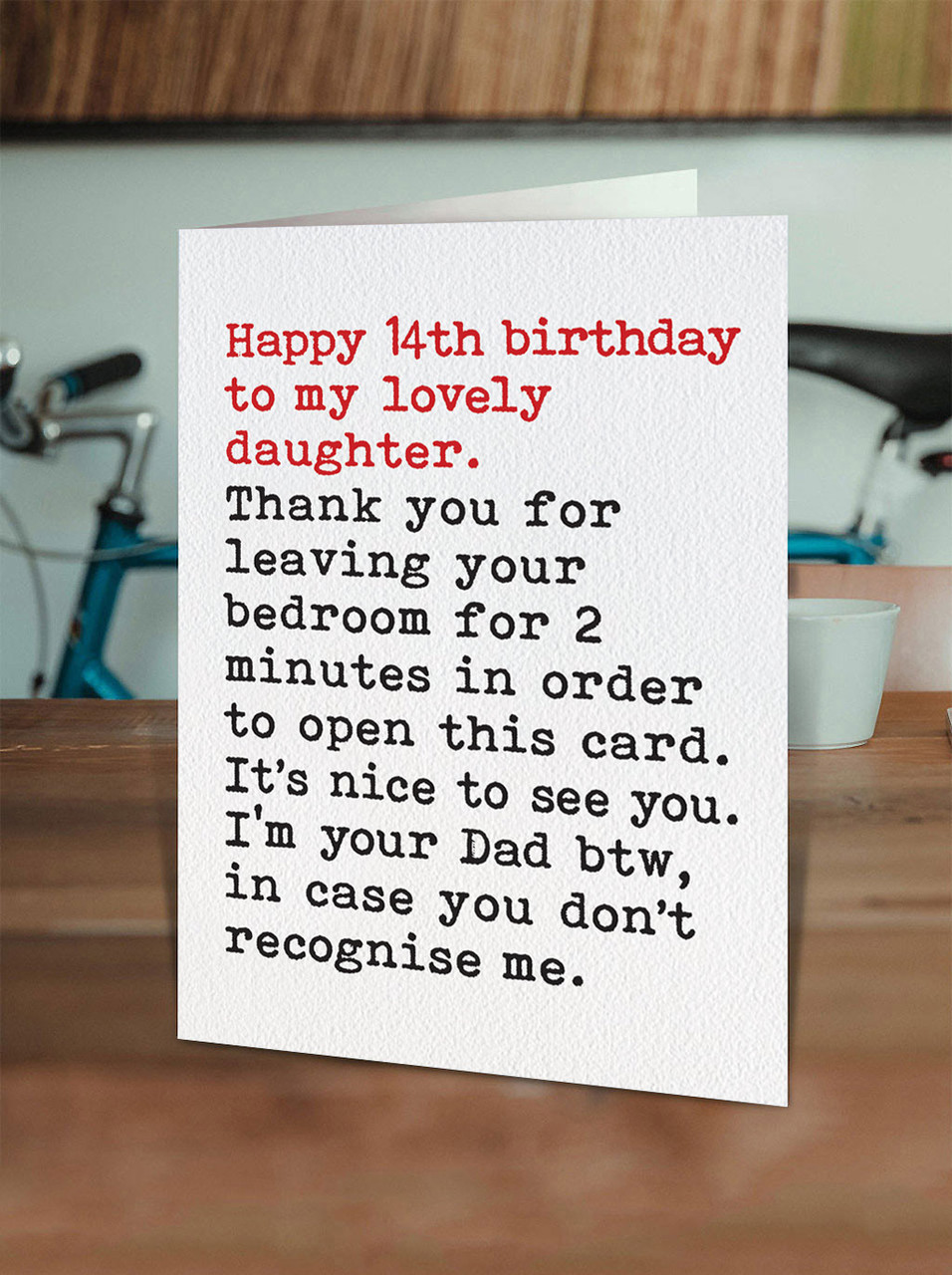 Funny Daughter 14th Birthday Card From Dad By Brainbox Candy ...