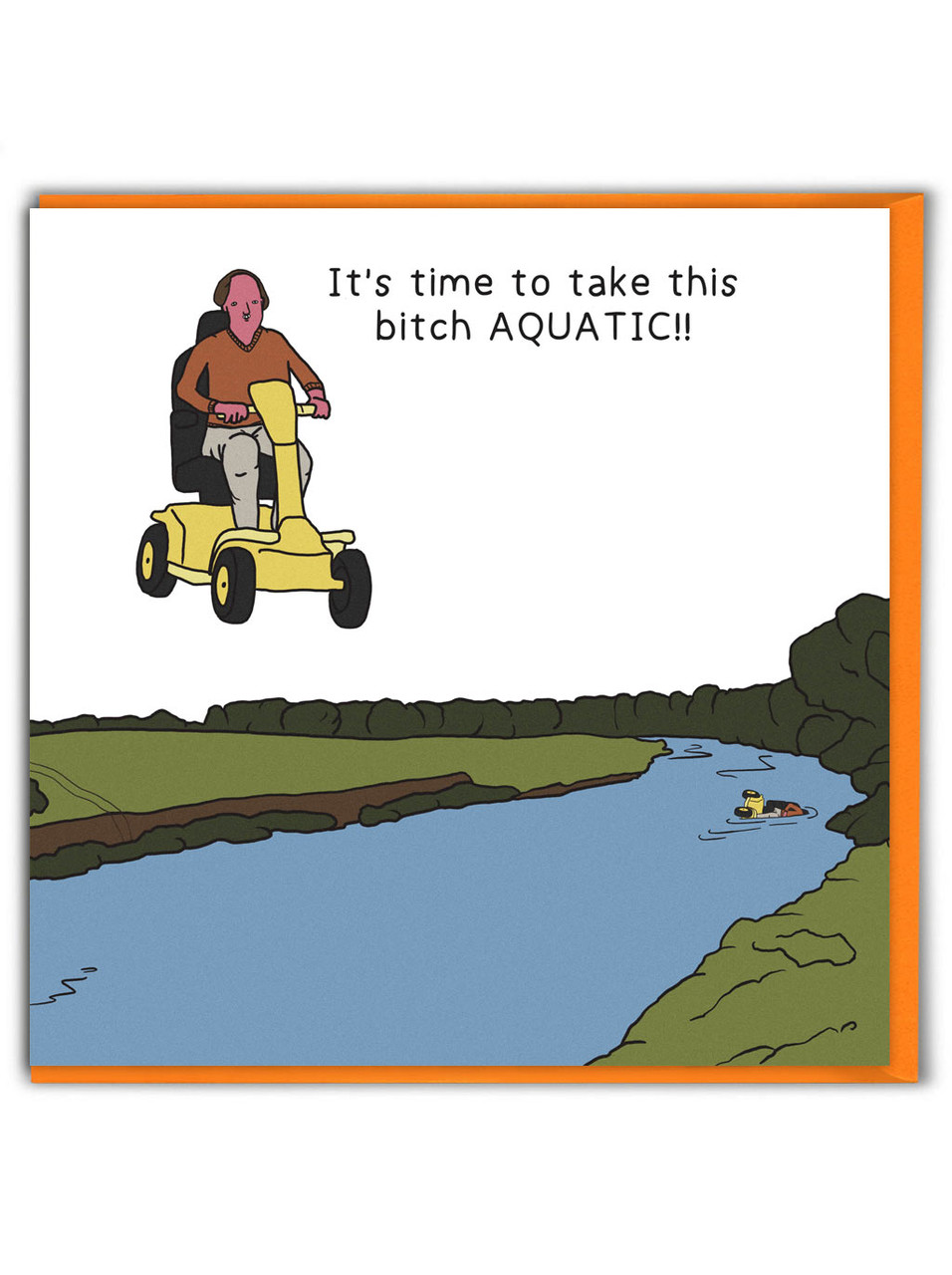Funny Birthday Card - Aquatic Mobility scooter By Otherwhats ...