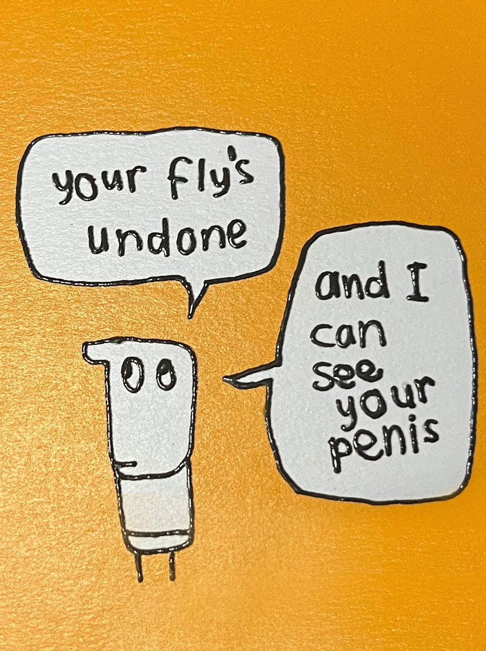 Funny (Embossed) Birthday Card - Your Fly's Undone By Hazel Bee ...