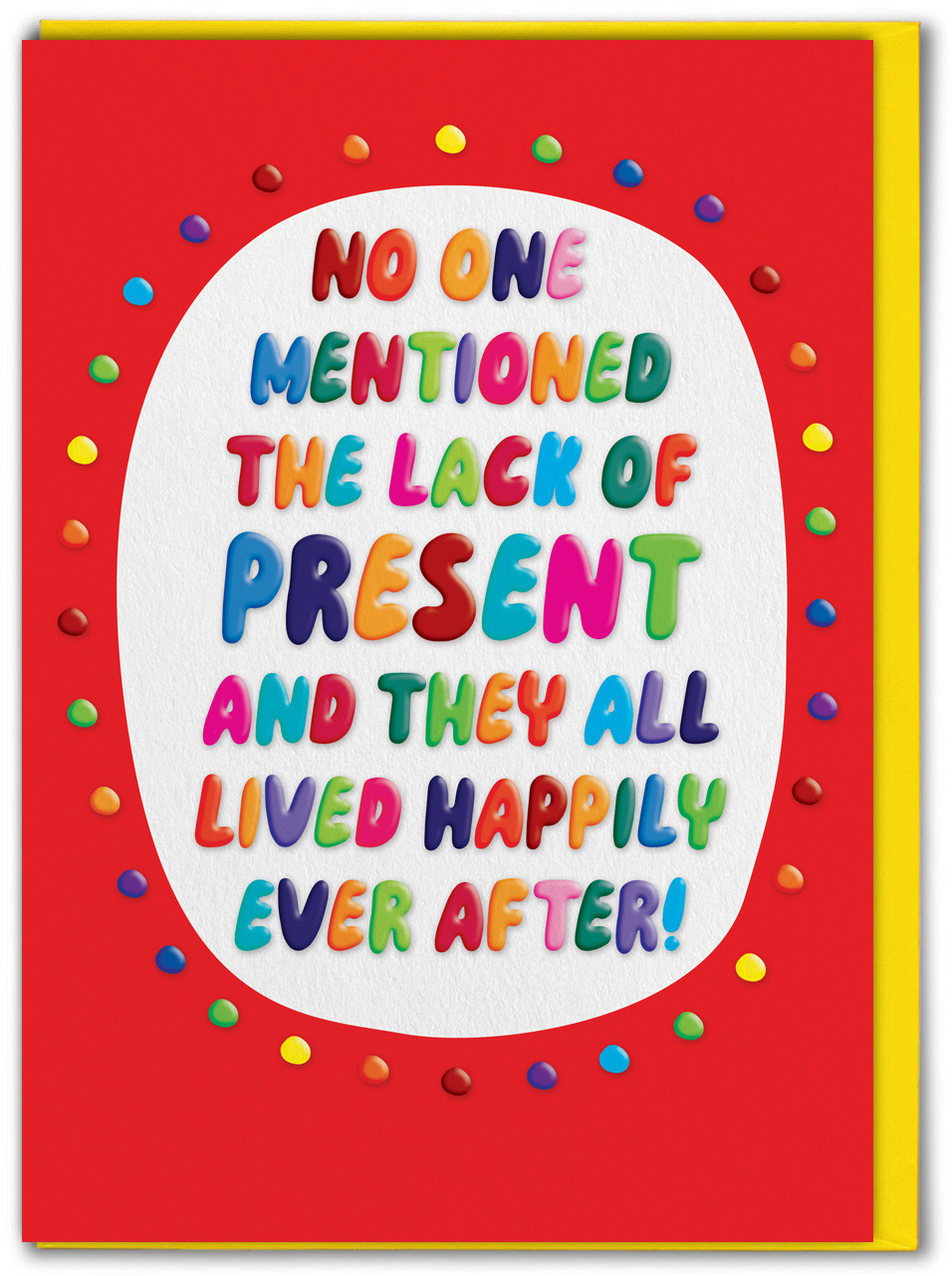 Funny Embossed Birthday Card Lack Of Present By Brainbox Candy