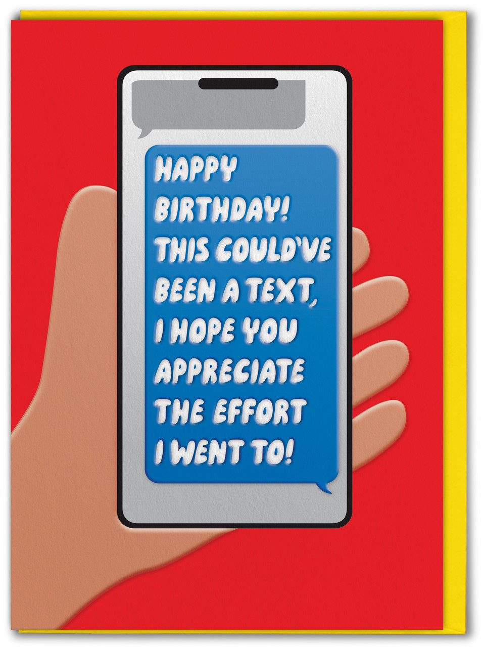 Funny Embossed Birthday Card Birthday Text By Brainbox Candy