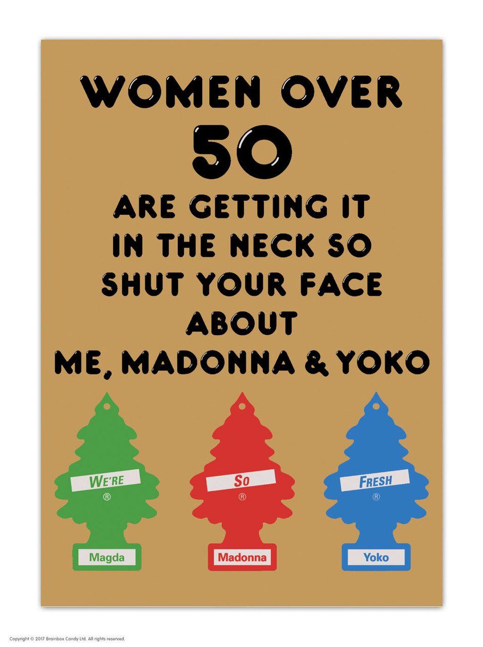 Funny Postcard Women Over 50 By Magda Archer | brainboxcandy.com